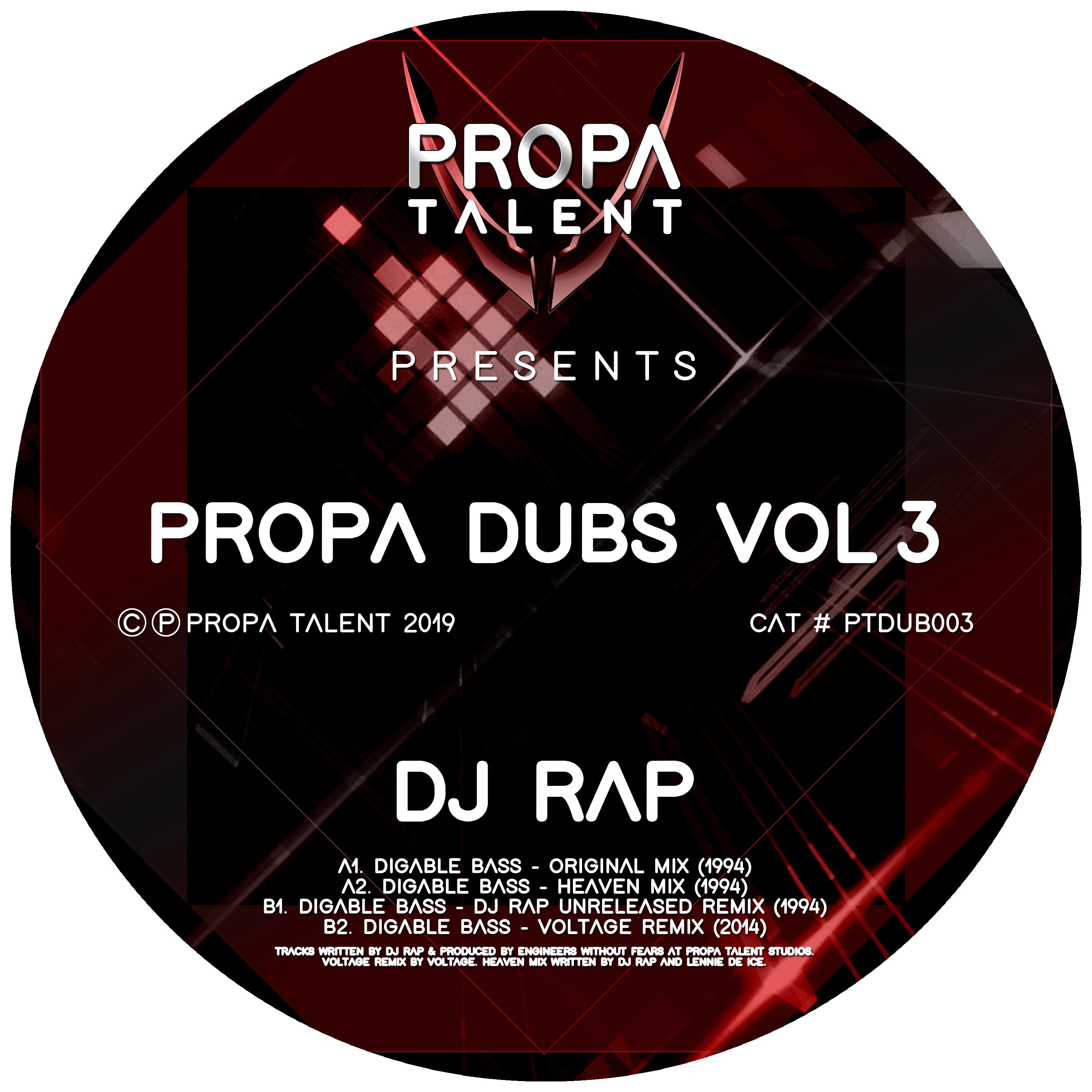 DJ Rap - Digable Bass - Propa Dubs Vol. 3 - 12" Vinyl – 7th Storey Projects