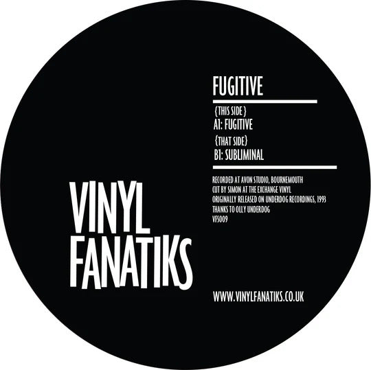 Fugitive - Fugitive / Subliminal - 12" Vinyl – 7th Storey Projects